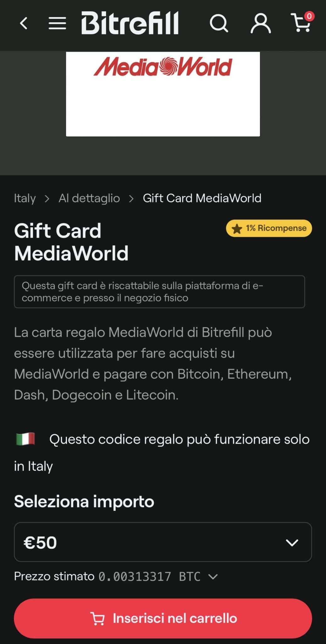 Recensione Bitrefill - La guida definitiva per vivere di Bitcoin